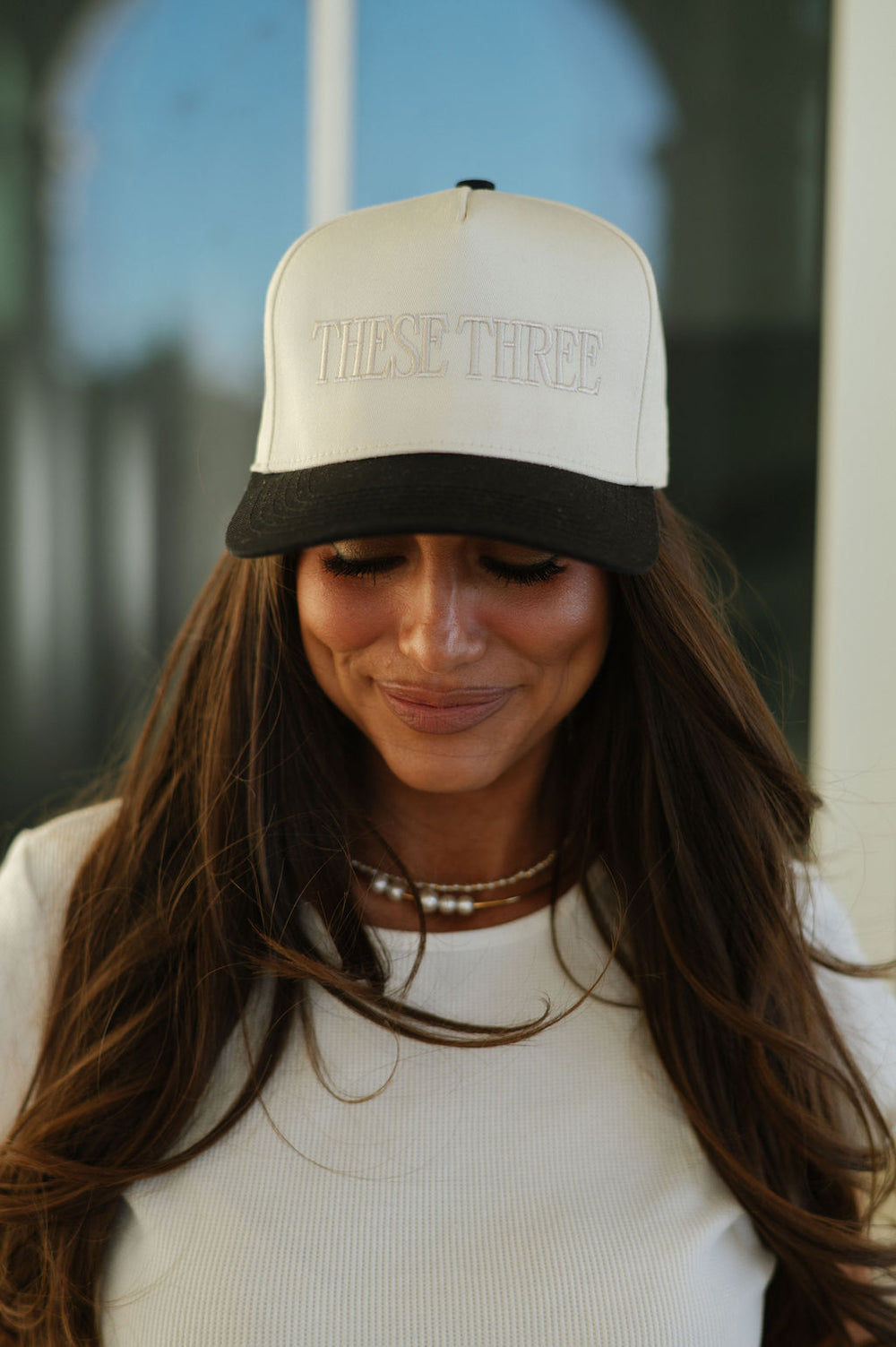 "These Three" Trucker Hat-Black